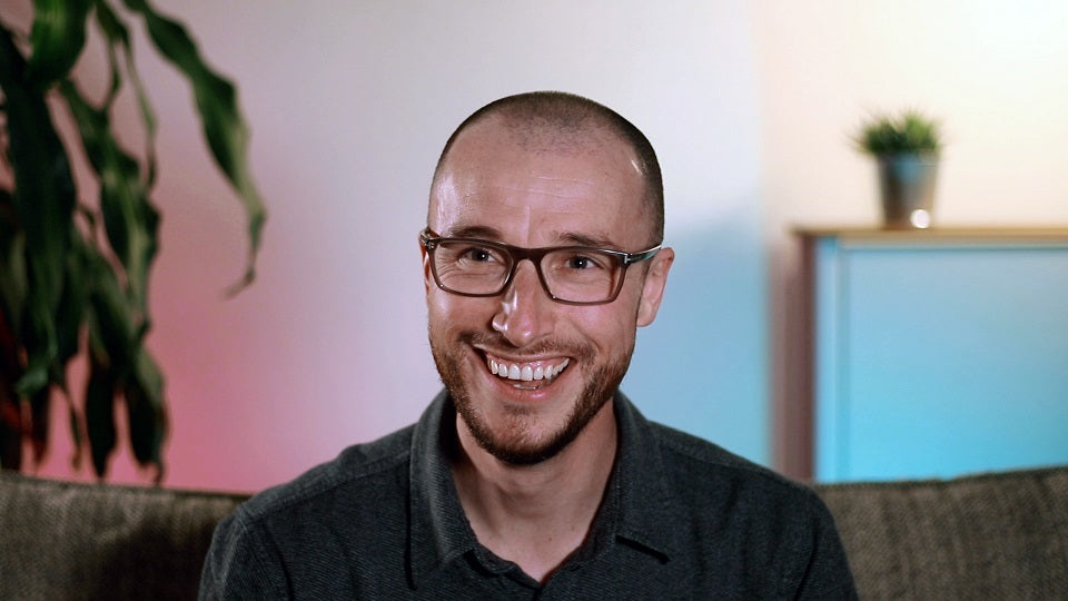 Former teacher Michael Crinnion and his amazing Luma³ which can help e